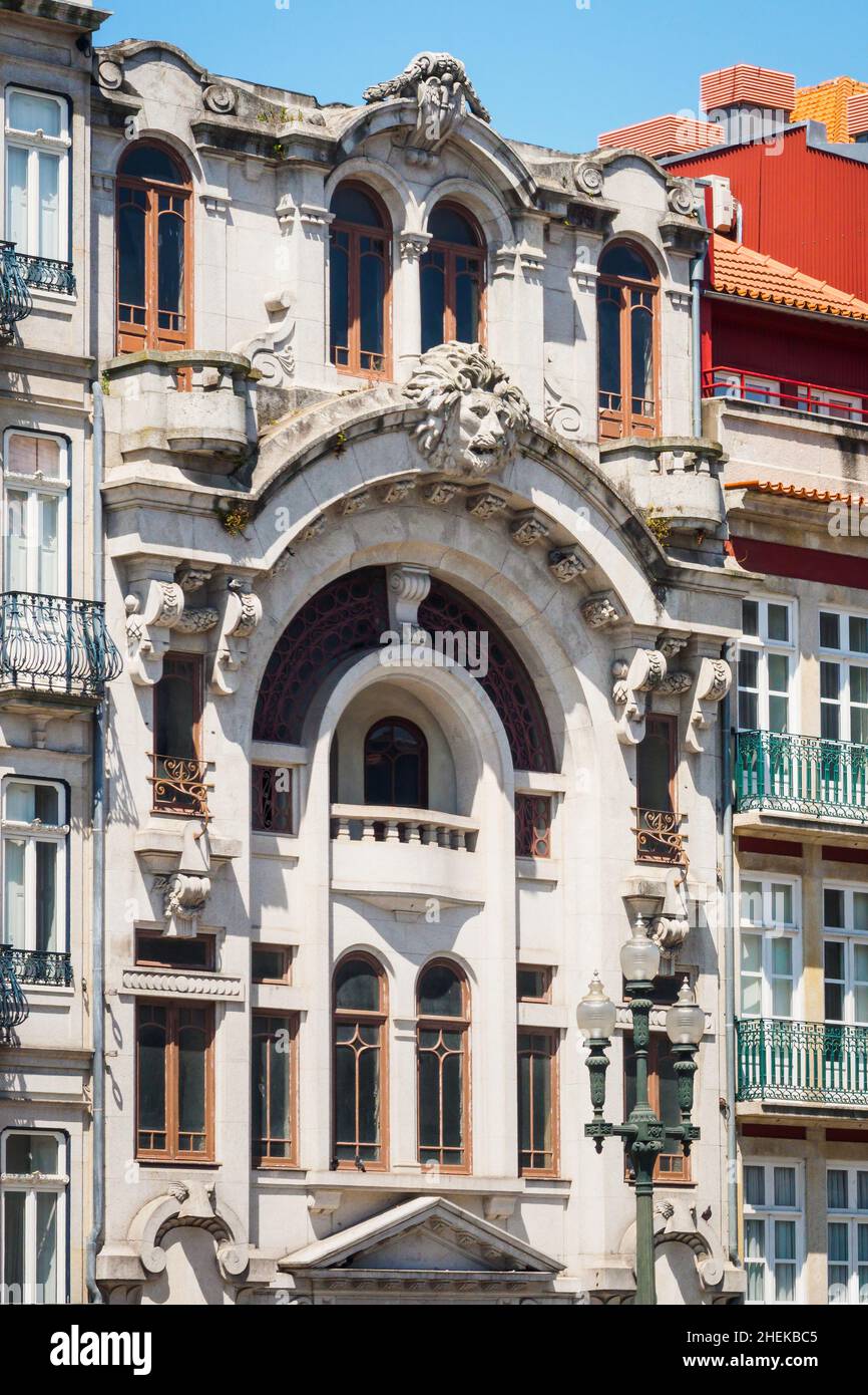 Traditional architectural building in the center of Porto, Portugal ...