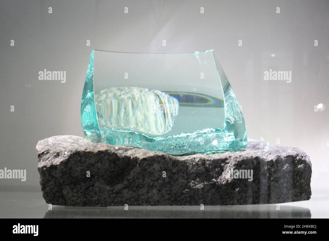 big glass piece of art Stock Photo - Alamy