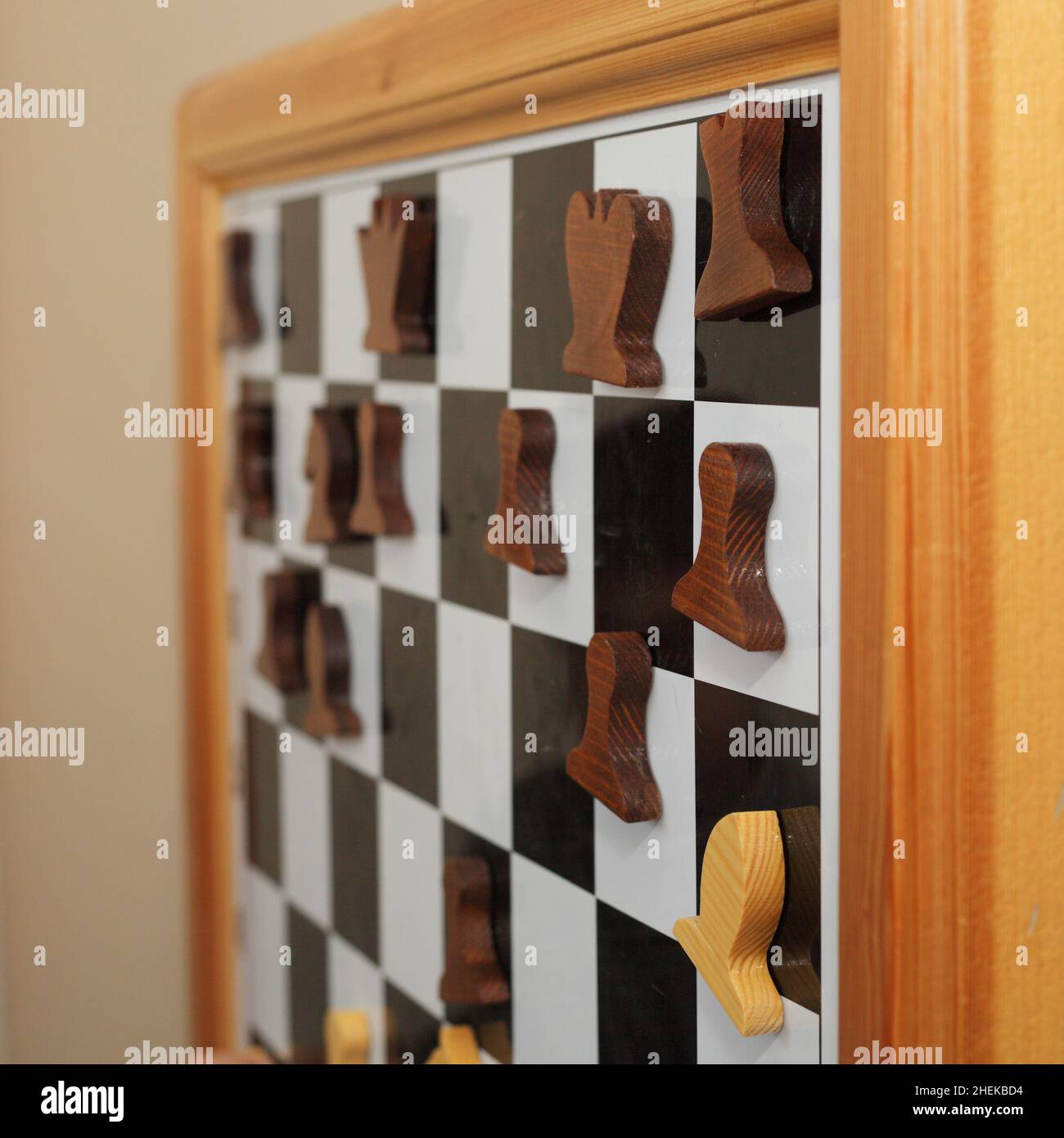 vertical educational magnet chess closeup Stock Photo - Alamy