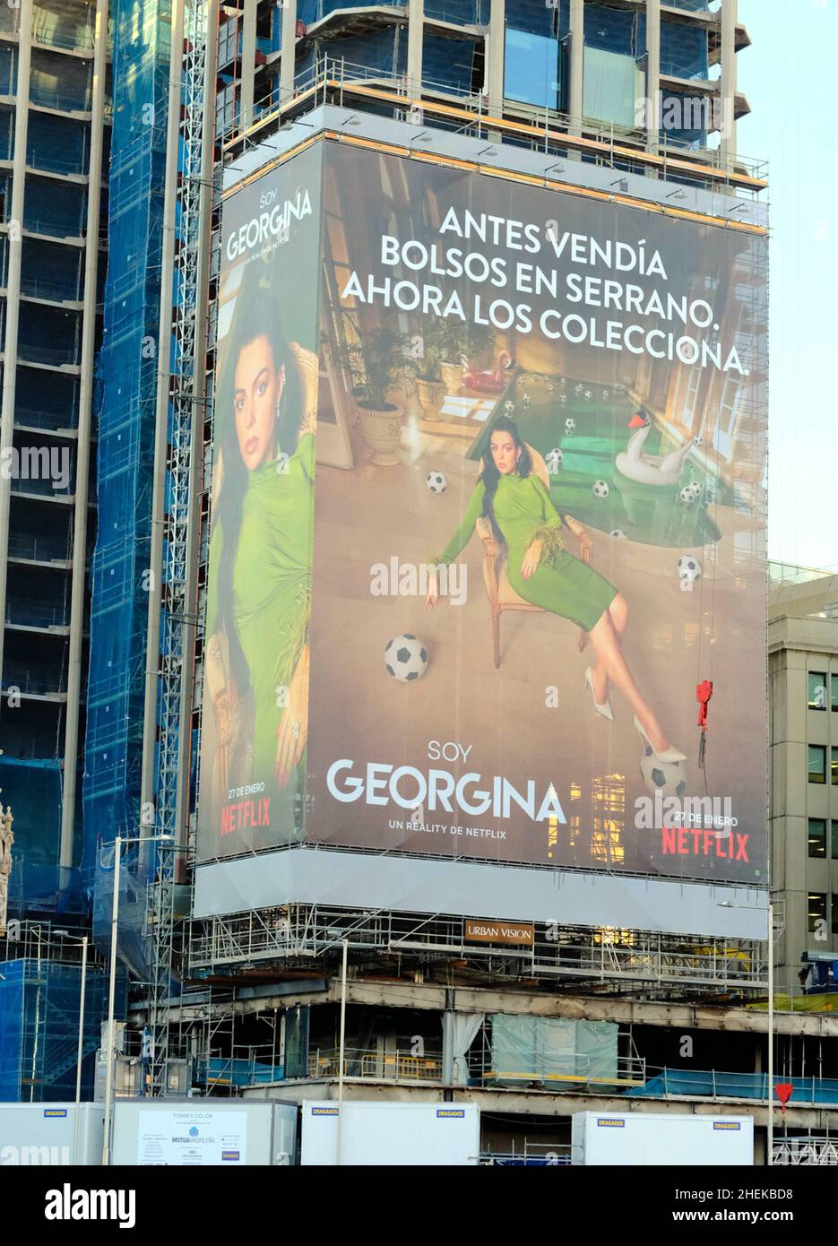 Masdrid, Spain. 11th Jan, 2022. Billboard Georgina Rodriguez to promote ...