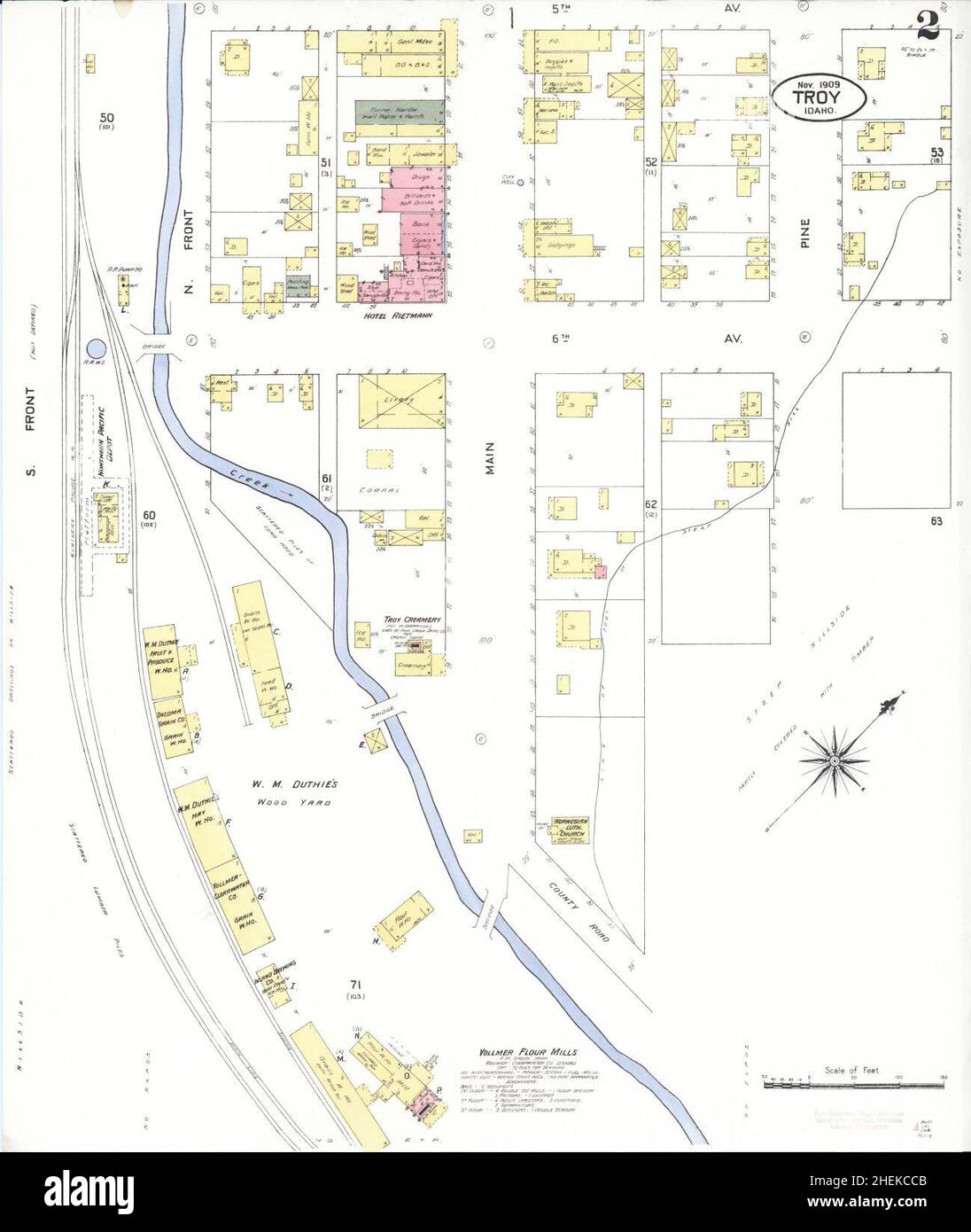 Map of troy idaho hi-res stock photography and images - Alamy