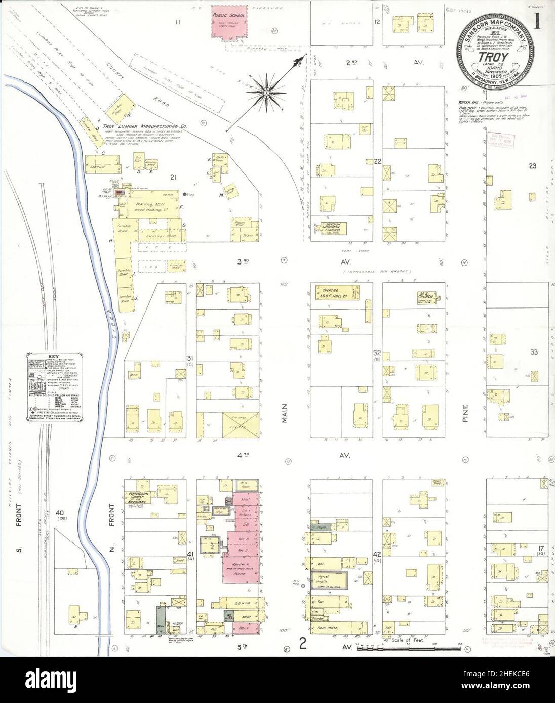 Map of troy idaho hi-res stock photography and images - Alamy