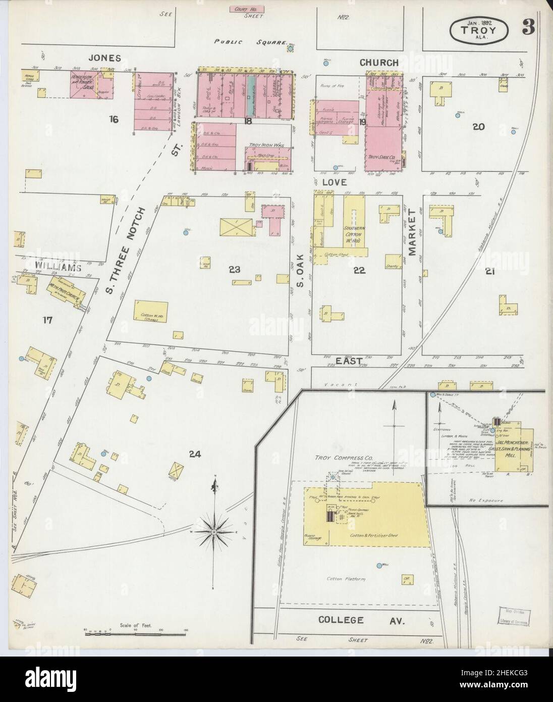 Troy alabama map hi-res stock photography and images - Alamy