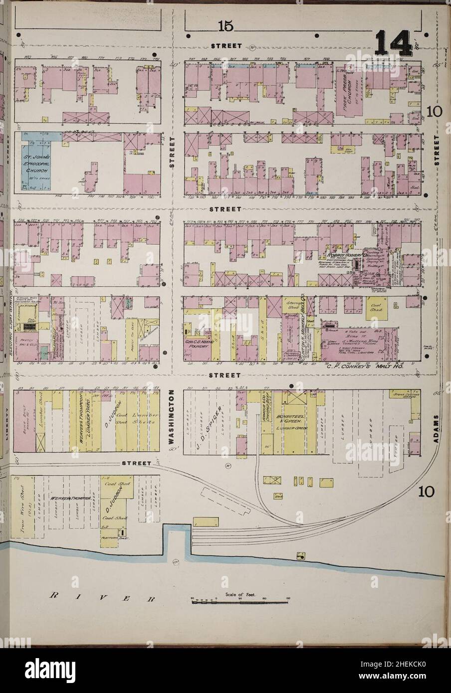 Sanborn Fire Insurance Map from Troy, Rensselaer County, New York Stock ...