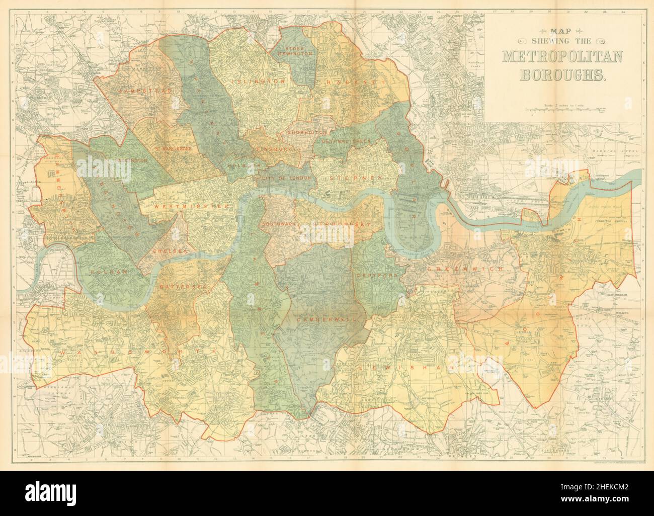 London boroughs map hi-res stock photography and images - Alamy