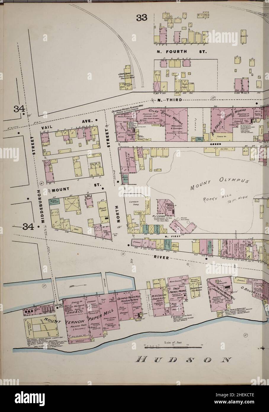 Map of troy new york hi-res stock photography and images - Alamy