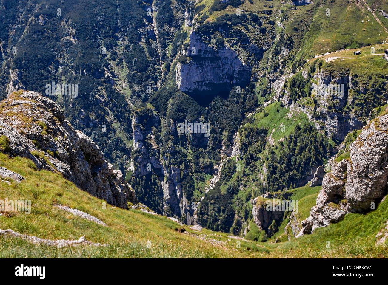 Giant elevation and valley at Caraiman, Bucegi Stock Photo - Alamy
