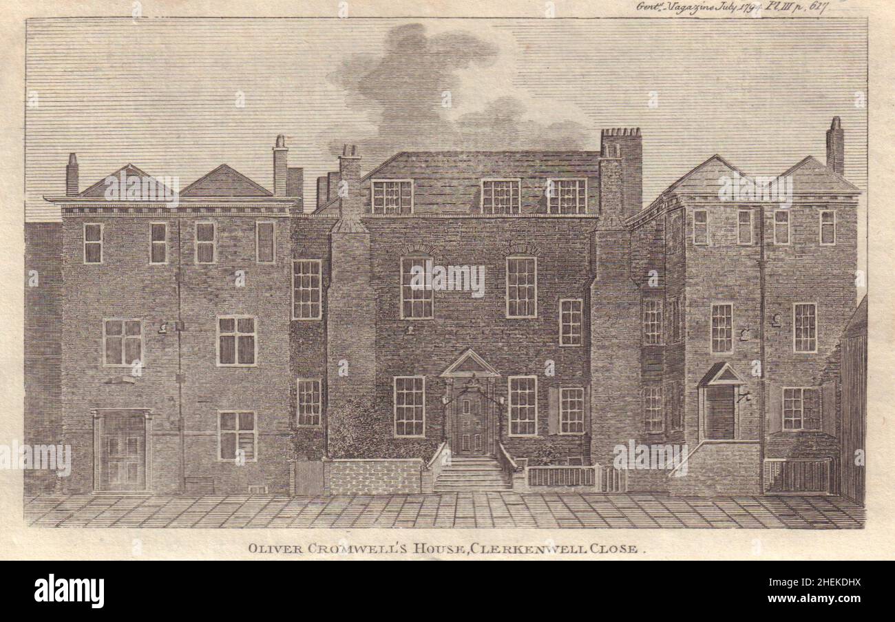 Challoner or Oliver Cromwell's House, Clerkenwell Close, London 1794 ...