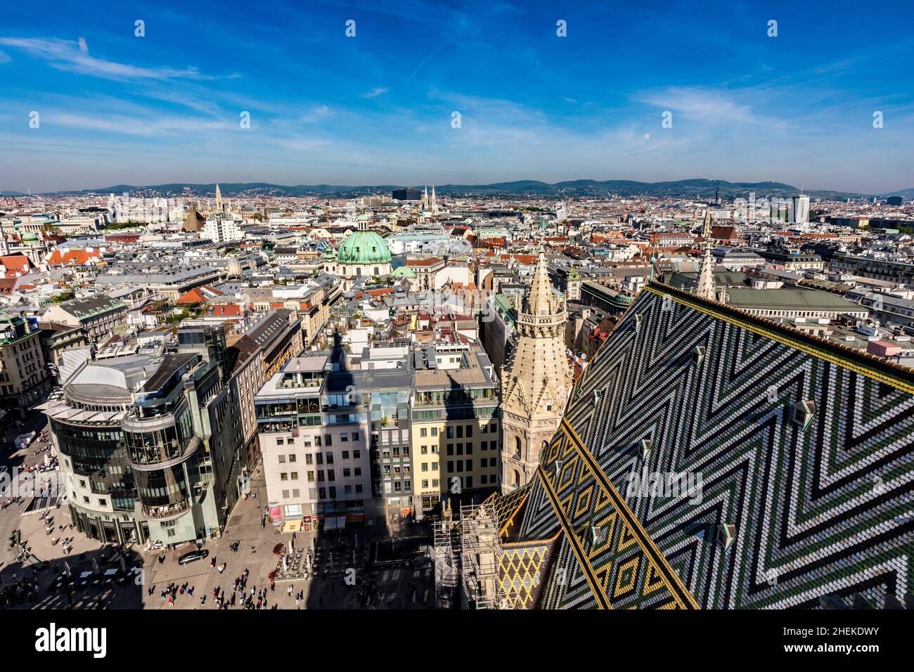 Skyline view of Vienna from Sankt Stephans Cathedral Stock Photo - Alamy