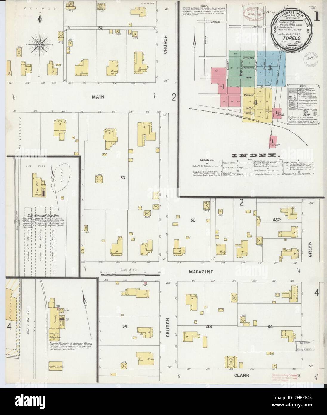 Map of tupelo hi-res stock photography and images - Alamy