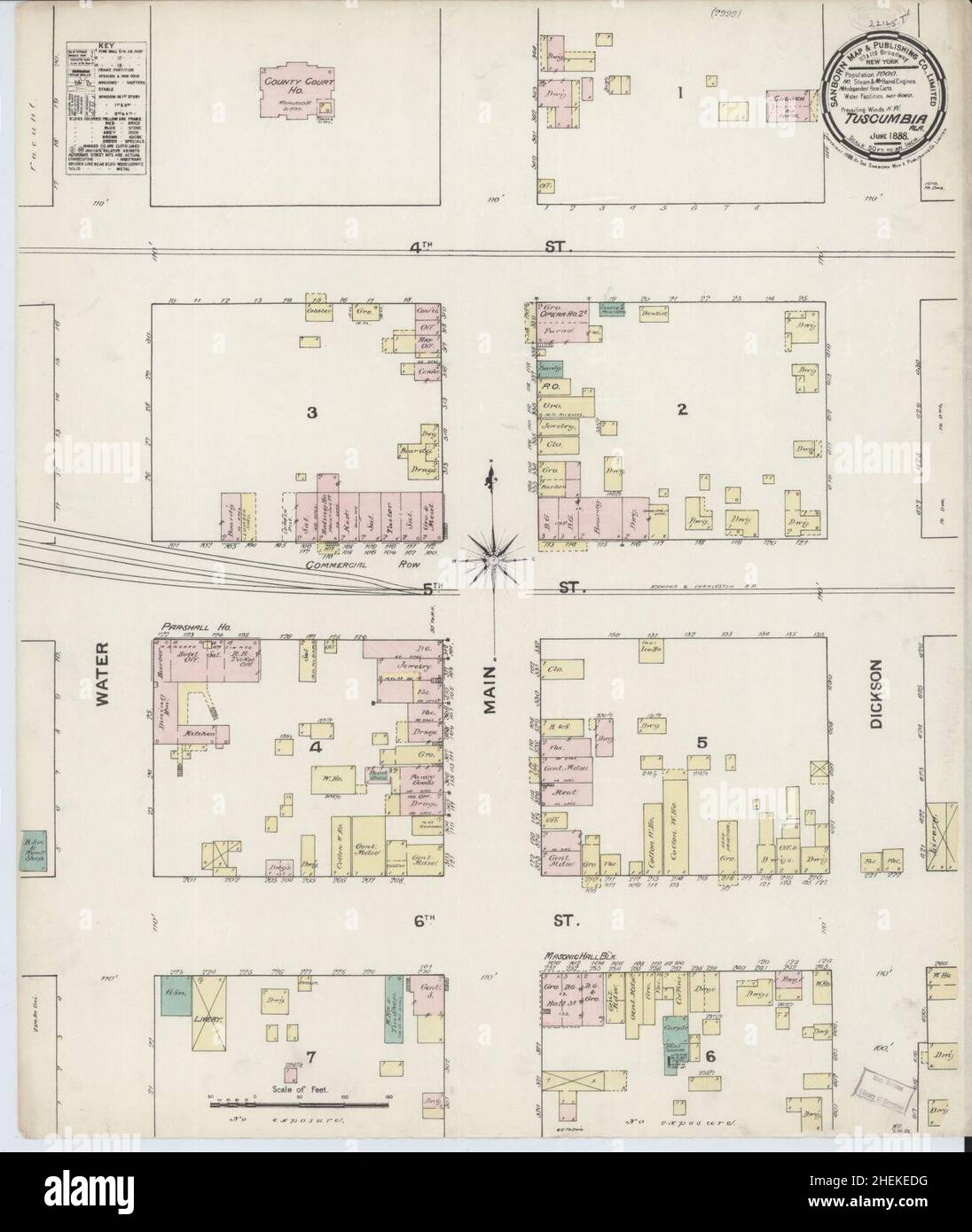 Colbert county map hi-res stock photography and images - Alamy