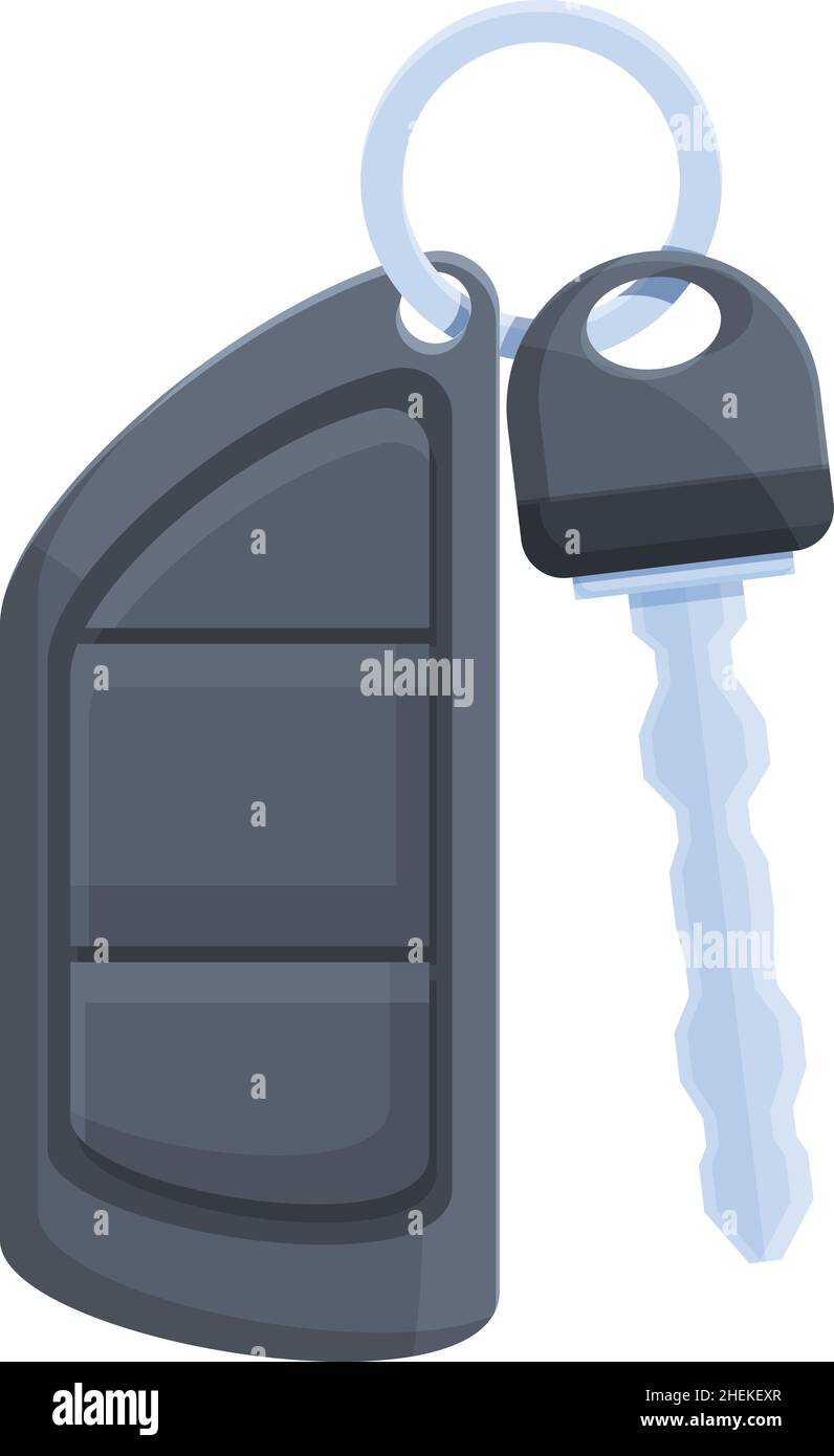 Car alarm key chain icon cartoon vector. Remote system. Hand lock Stock ...