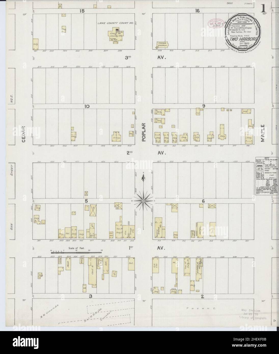 Sanborn Fire Insurance Map from Two Harbors, Lake County, Minnesota ...