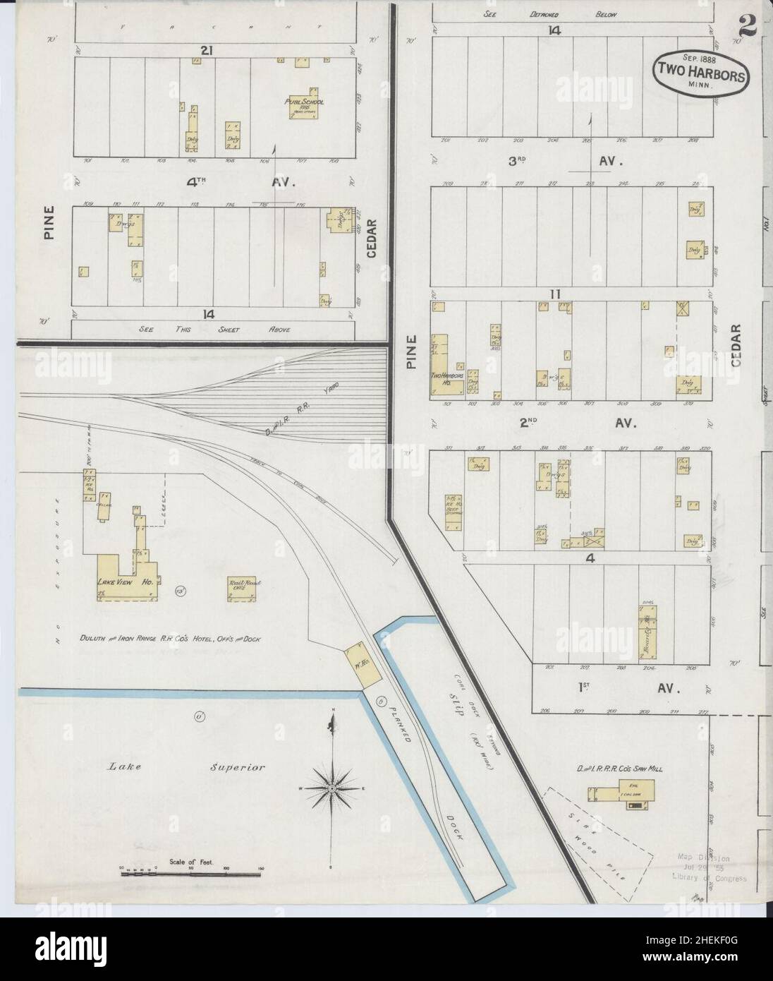 Sanborn Fire Insurance Map from Two Harbors, Lake County, Minnesota ...