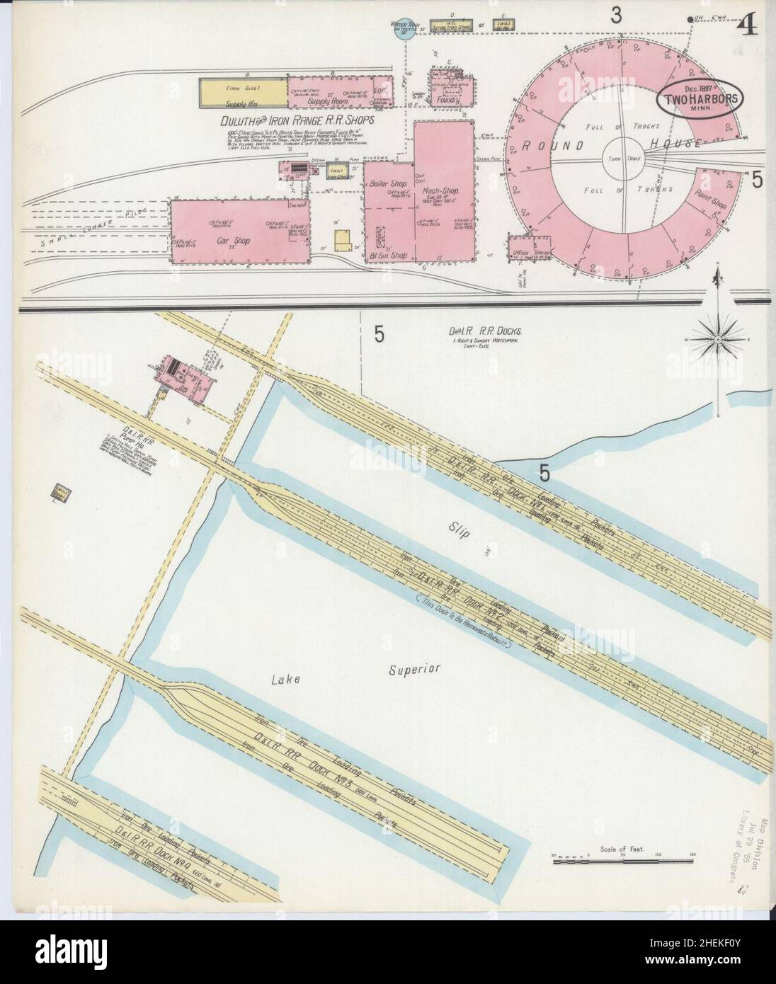 Map of two harbors hi-res stock photography and images - Alamy