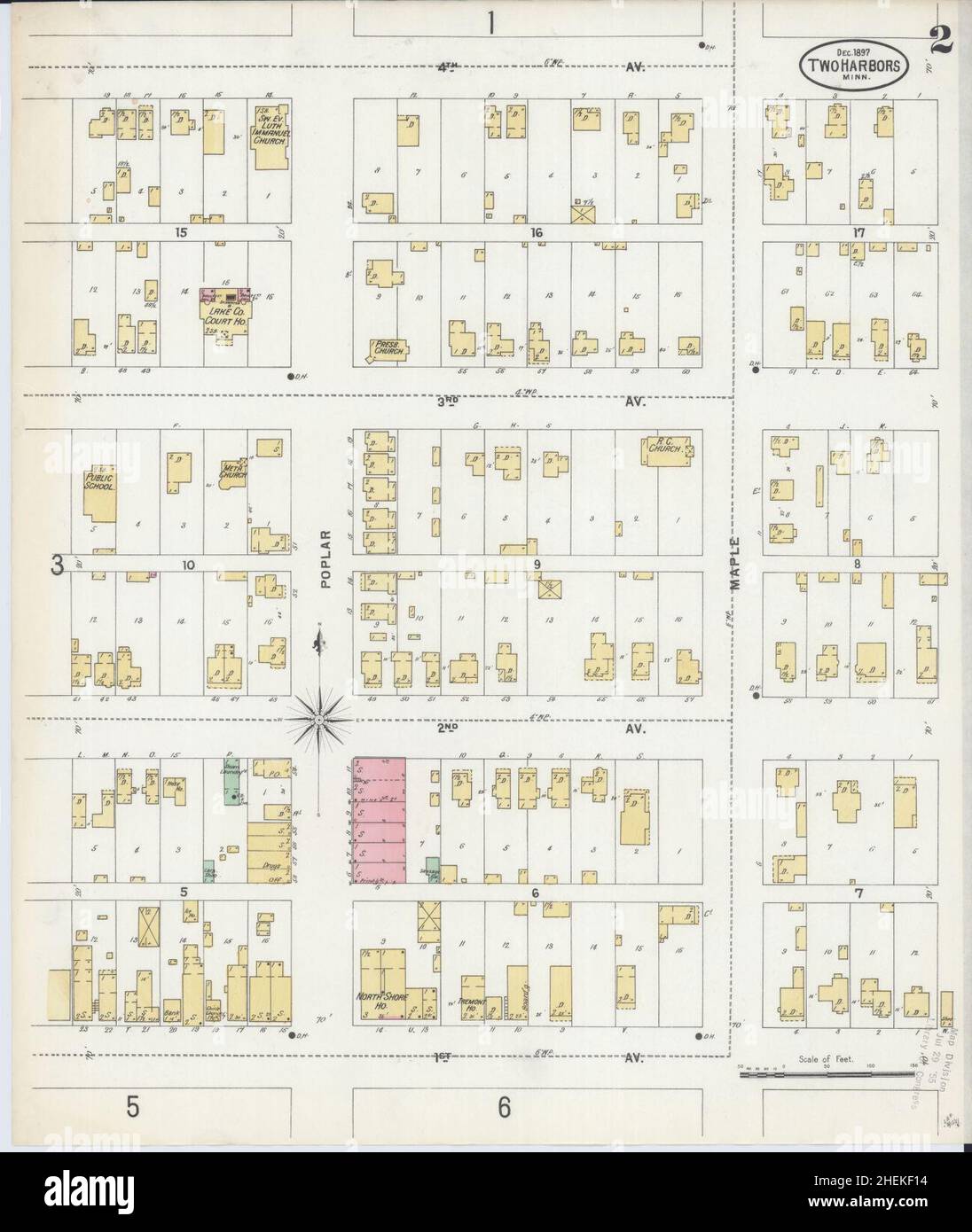 Two harbors map hi-res stock photography and images - Alamy