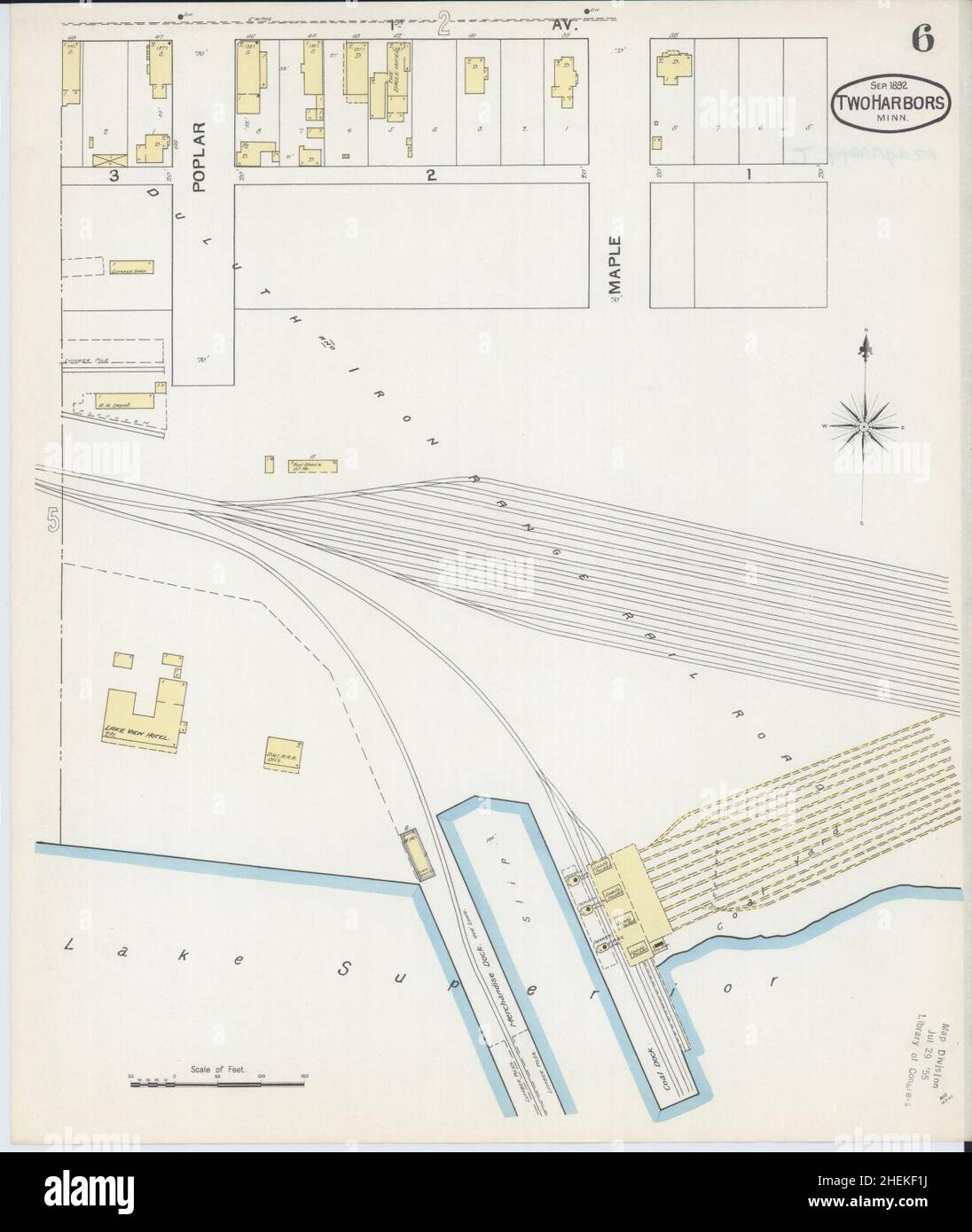 Sanborn Fire Insurance Map from Two Harbors, Lake County, Minnesota ...