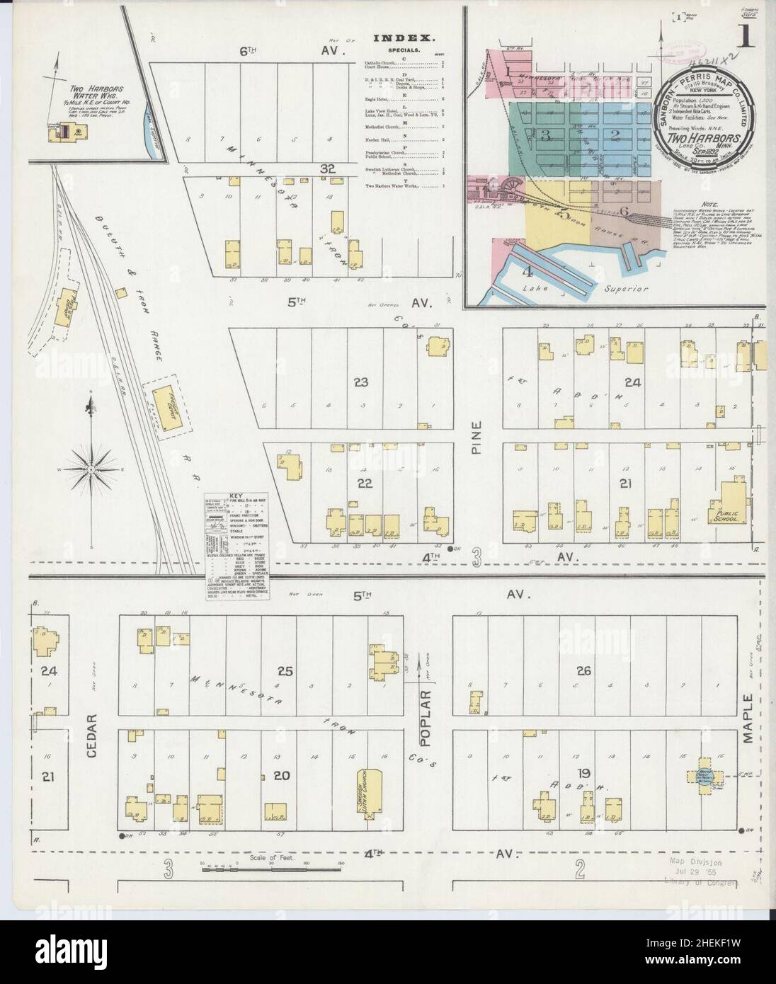 Map of two harbors hi-res stock photography and images - Alamy
