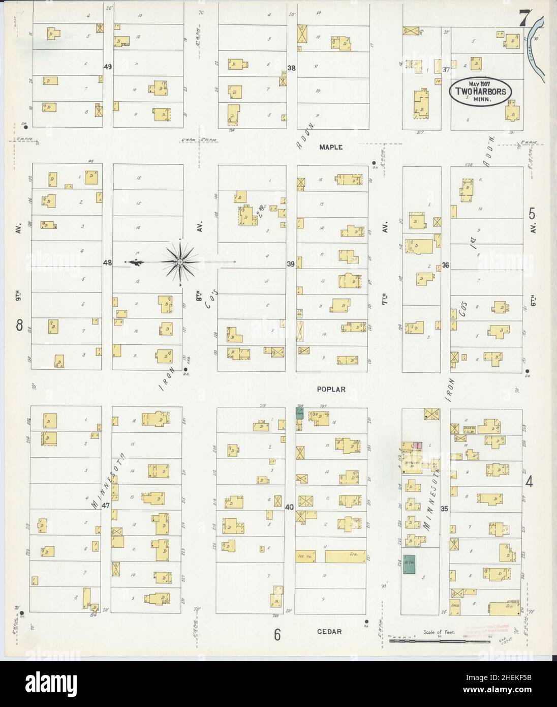 Map of two harbors hi-res stock photography and images - Alamy