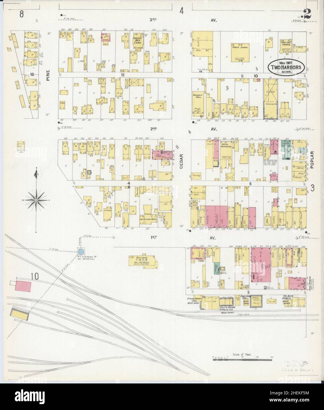 Two harbors minnesota map High Resolution Stock Photography and Images ...