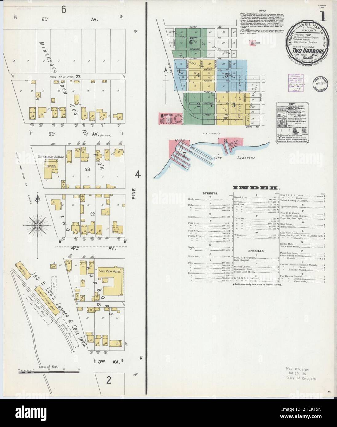 Two harbors minnesota map hi-res stock photography and images - Alamy