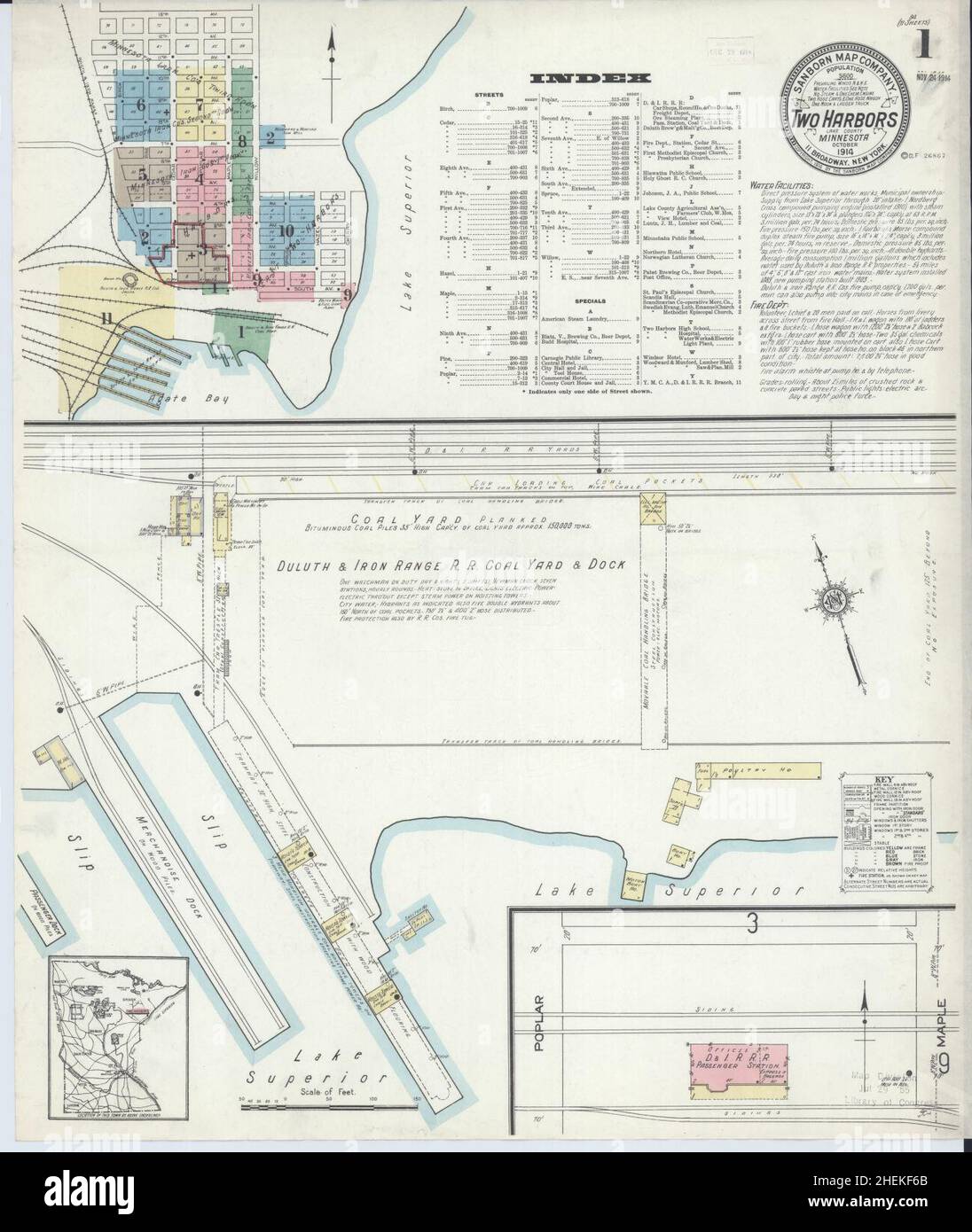 Map of two harbors hi-res stock photography and images - Alamy
