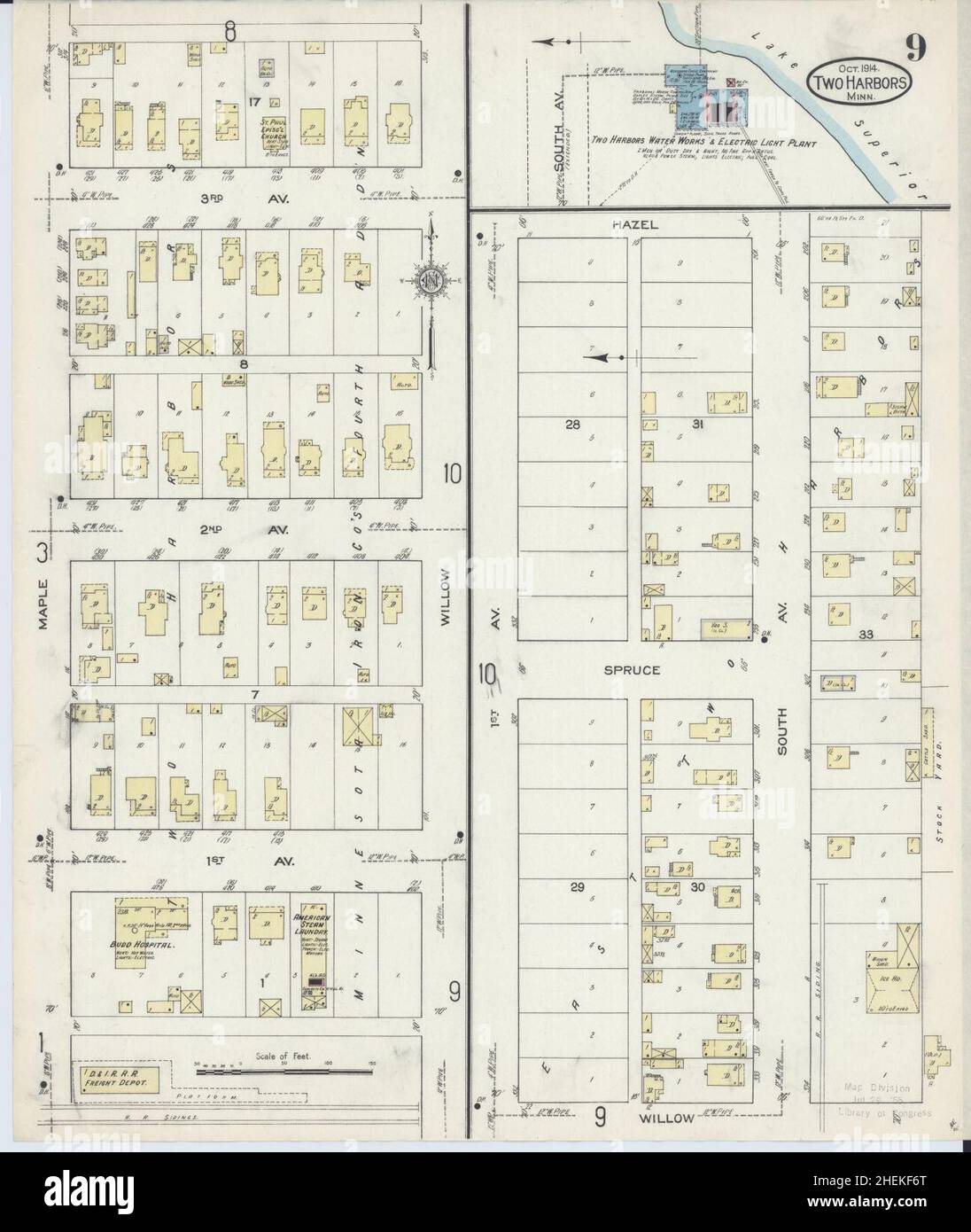Two harbors minnesota map hi-res stock photography and images - Alamy