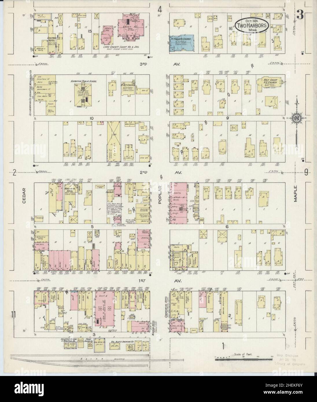 Two harbors map hi-res stock photography and images - Alamy