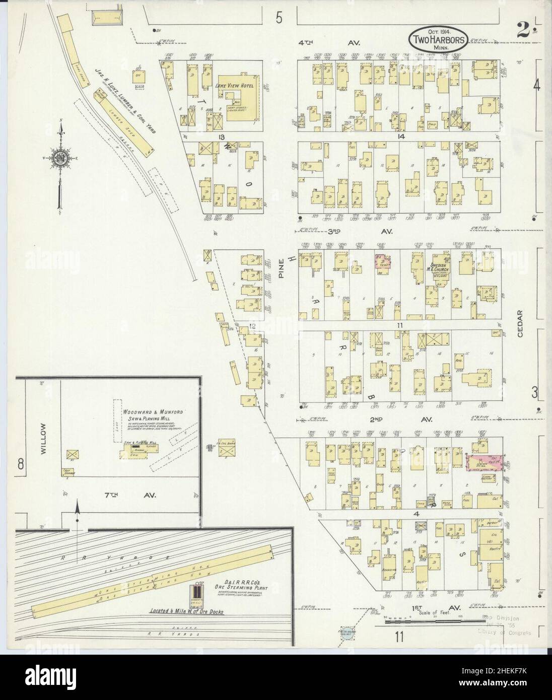Two harbors minnesota map hi-res stock photography and images - Alamy