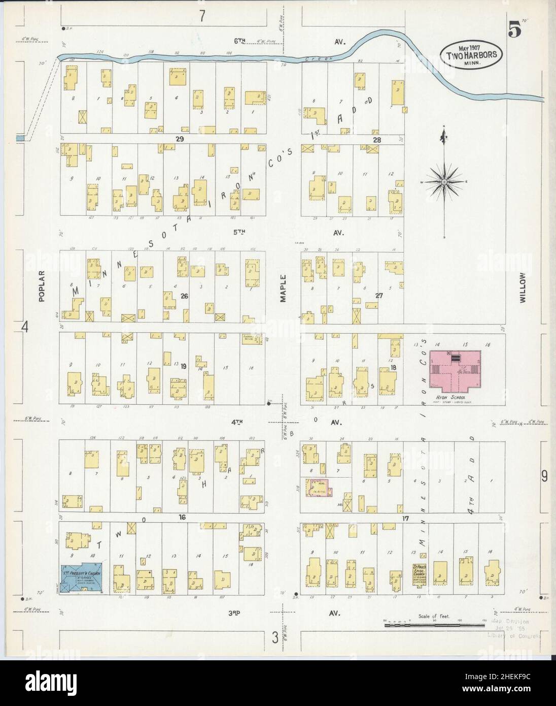 Map of two harbors hi-res stock photography and images - Alamy