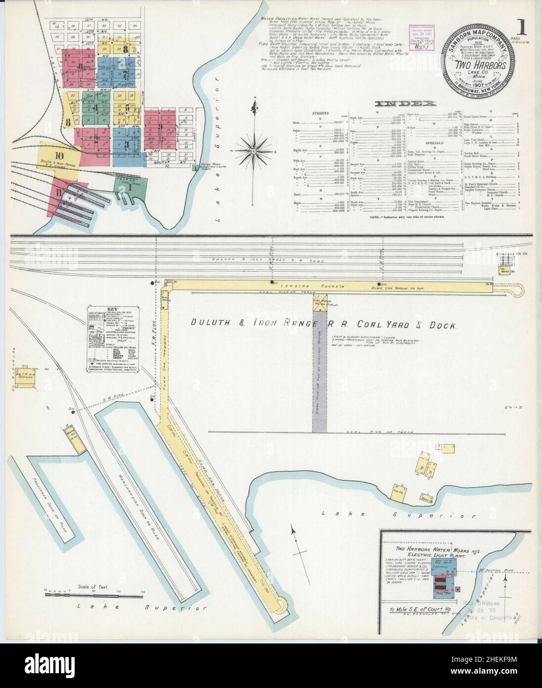 Map of two harbors hi-res stock photography and images - Alamy