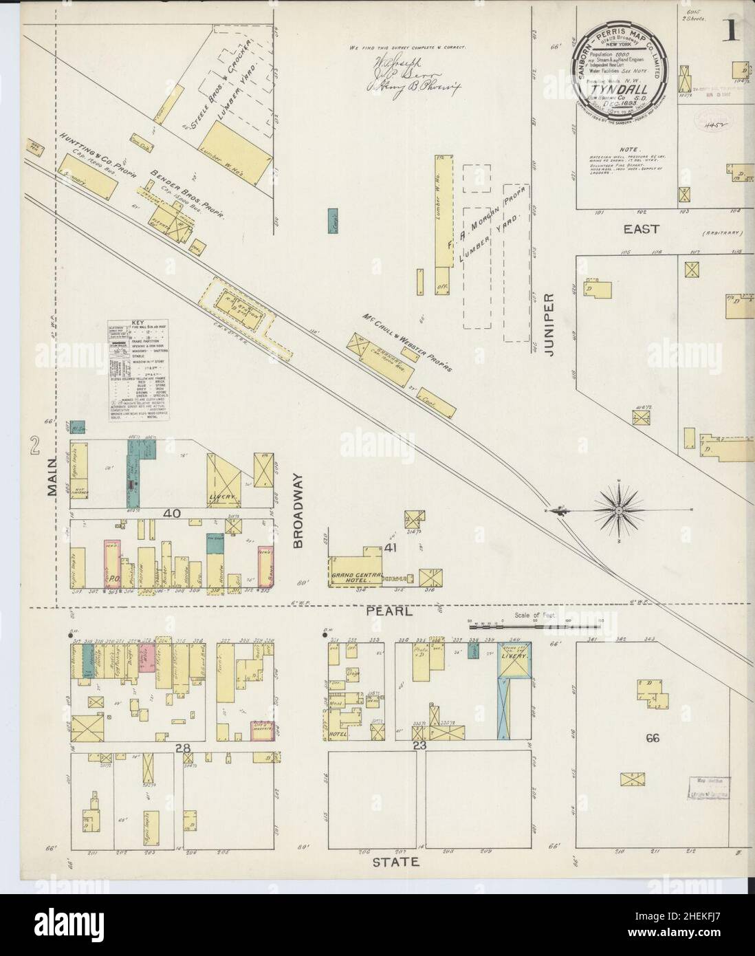 Map of tyndall south dakota hi-res stock photography and images - Alamy