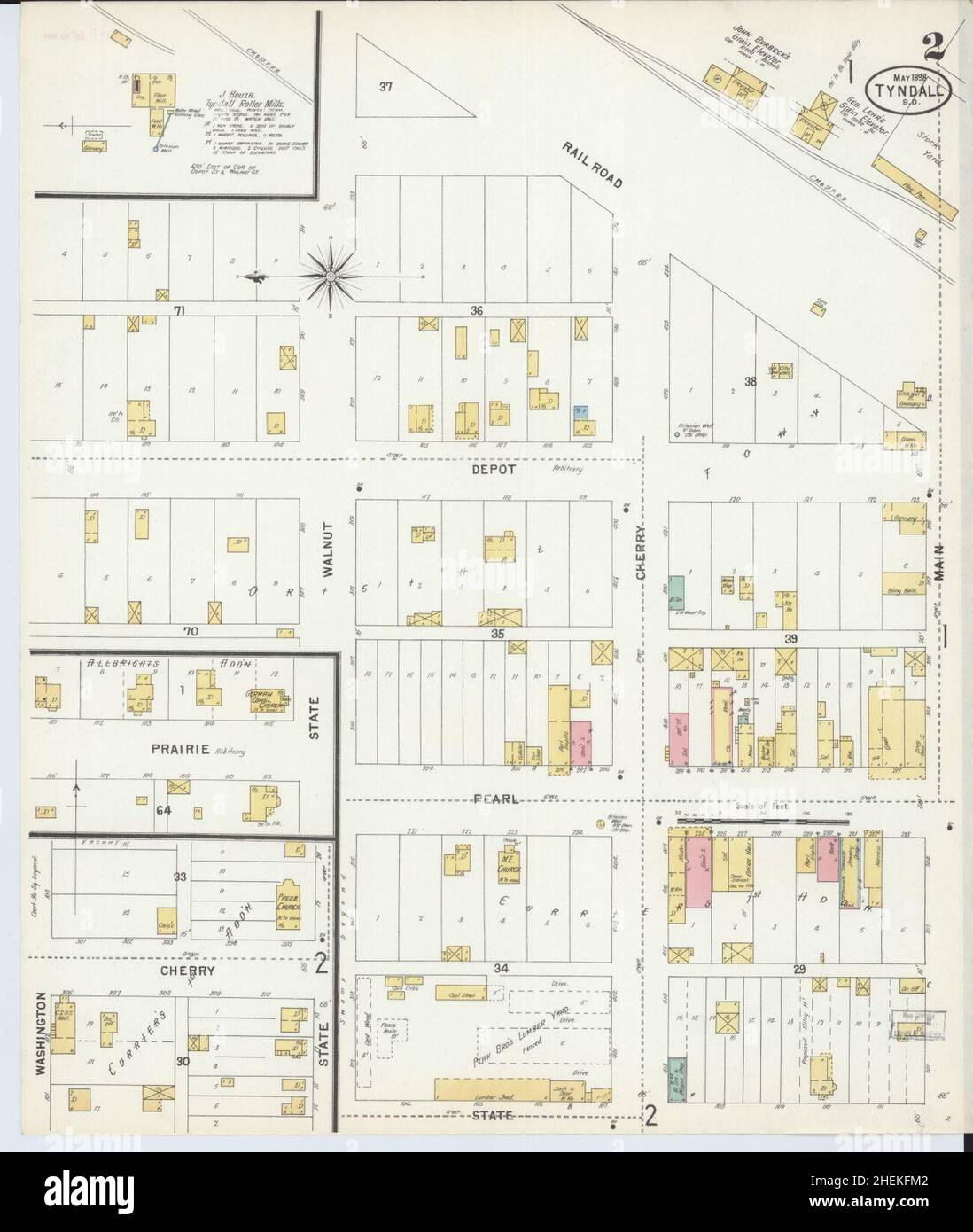 Map of tyndall south dakota hi-res stock photography and images - Alamy