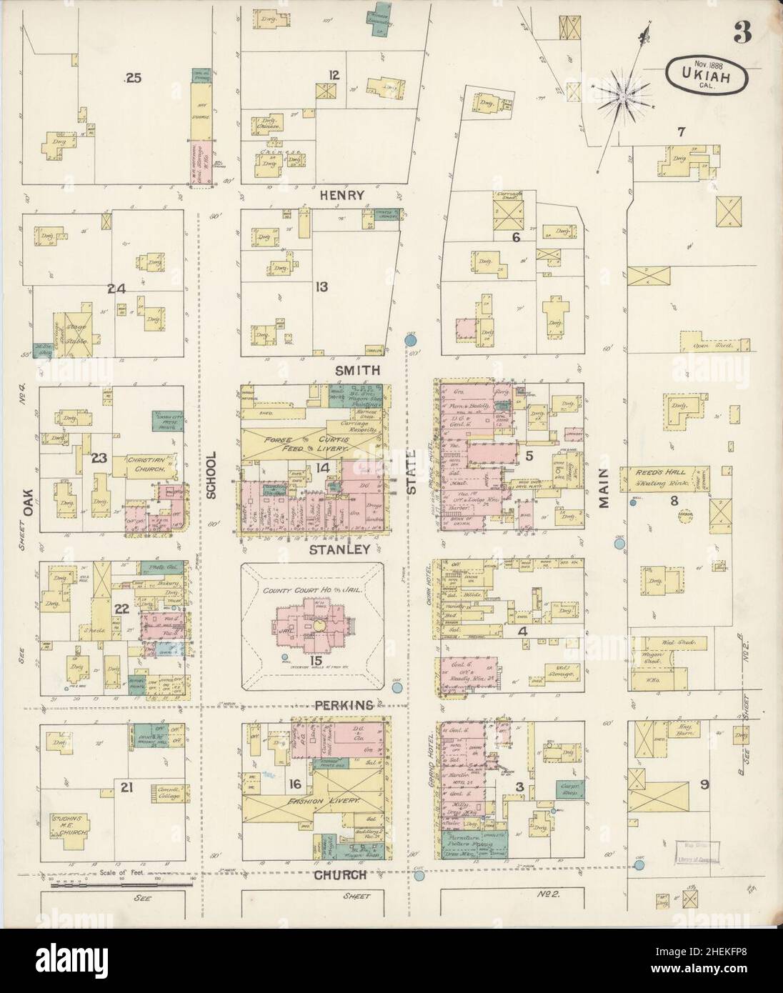Ukiah map hi-res stock photography and images - Alamy