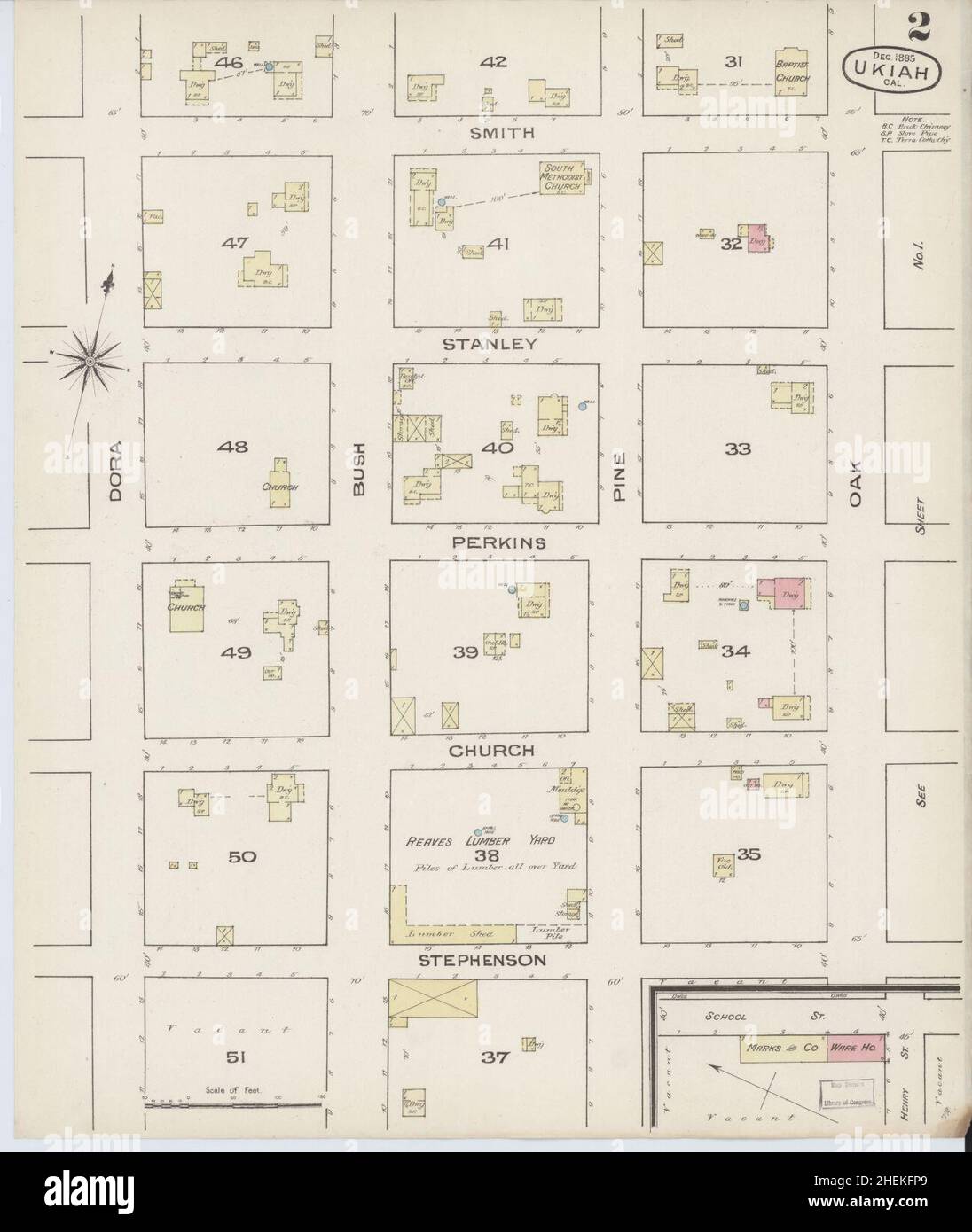 Ukiah map hi-res stock photography and images - Alamy