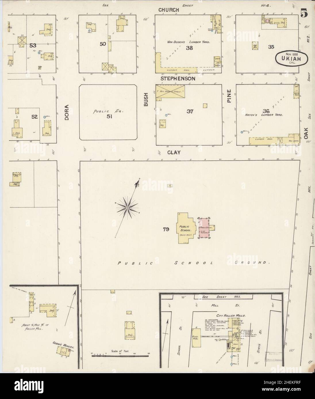 Ukiah california map hi-res stock photography and images - Alamy