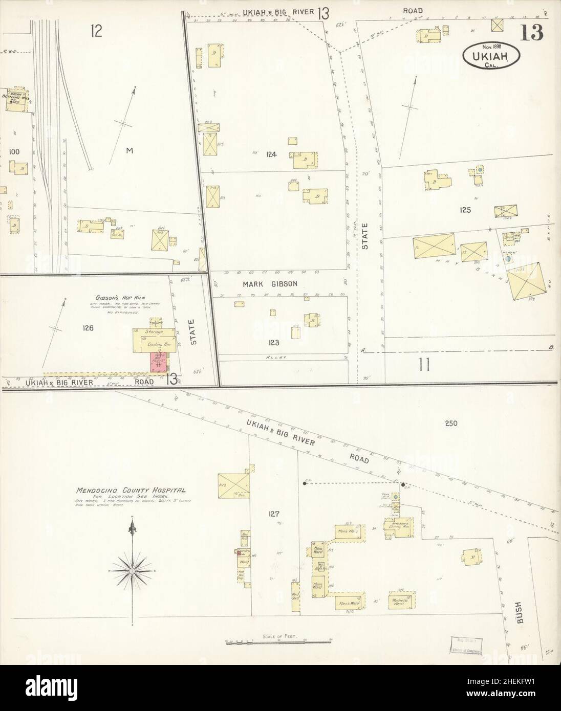 Ukiah california map hi-res stock photography and images - Alamy
