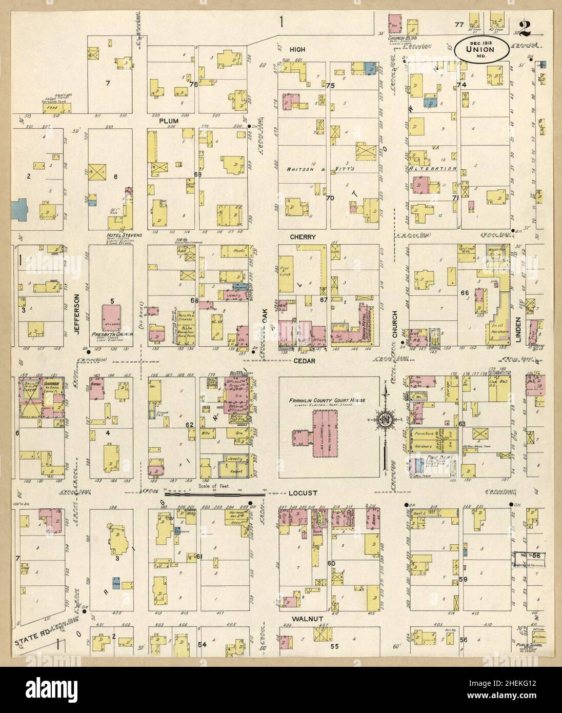 Map of union missouri hi-res stock photography and images - Alamy