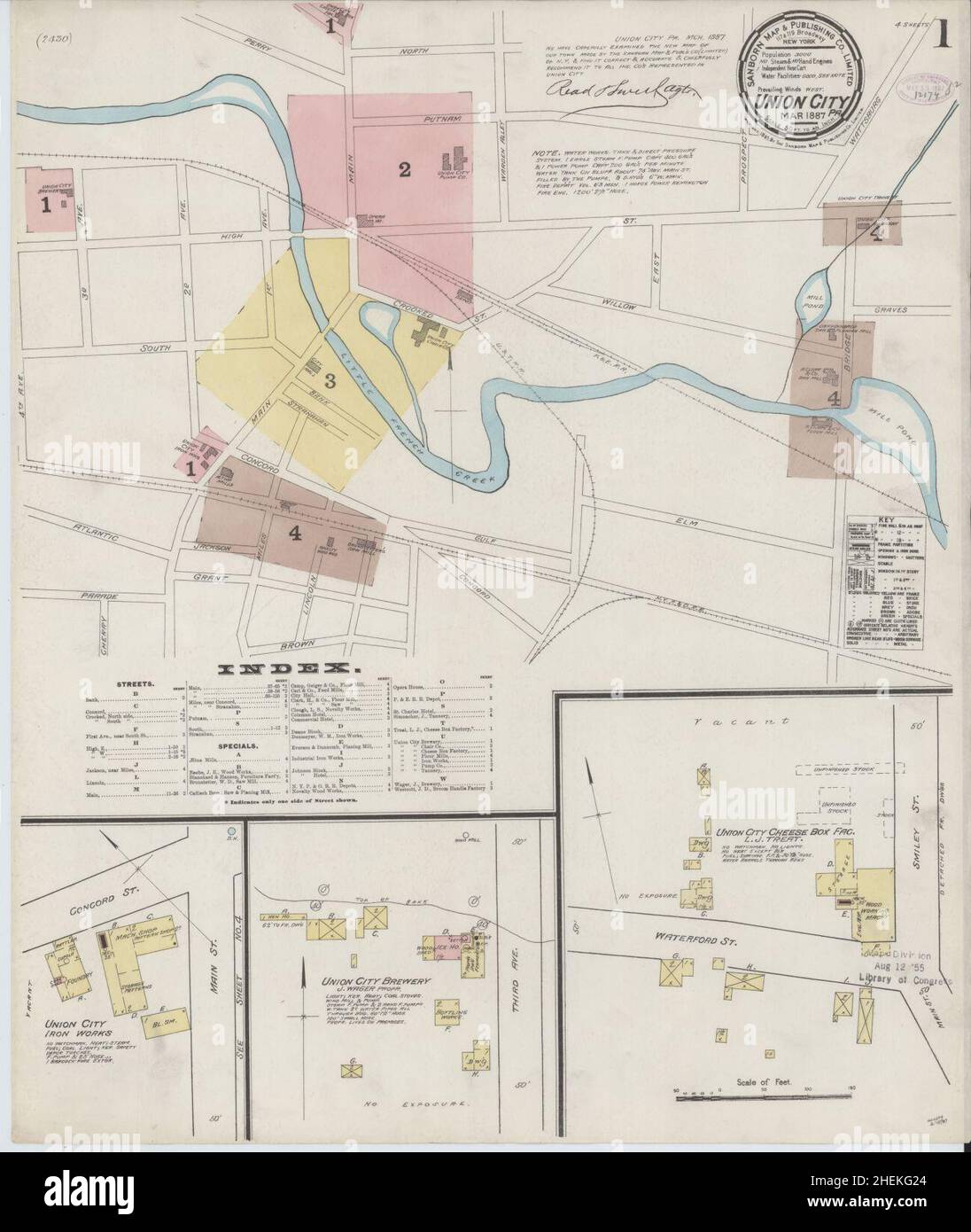 Union city pennsylvania map hi-res stock photography and images - Alamy