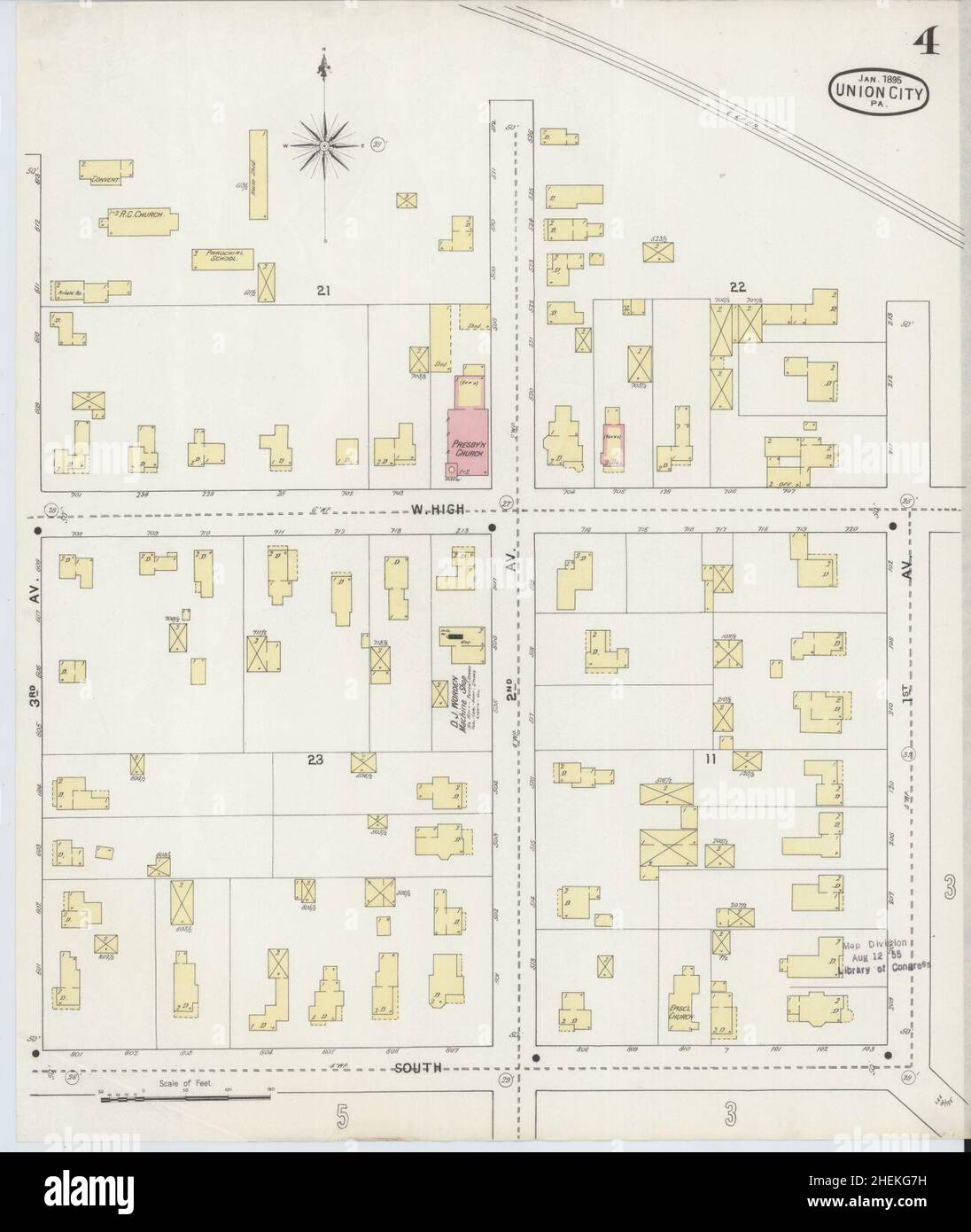 Union city pennsylvania map hi-res stock photography and images - Alamy