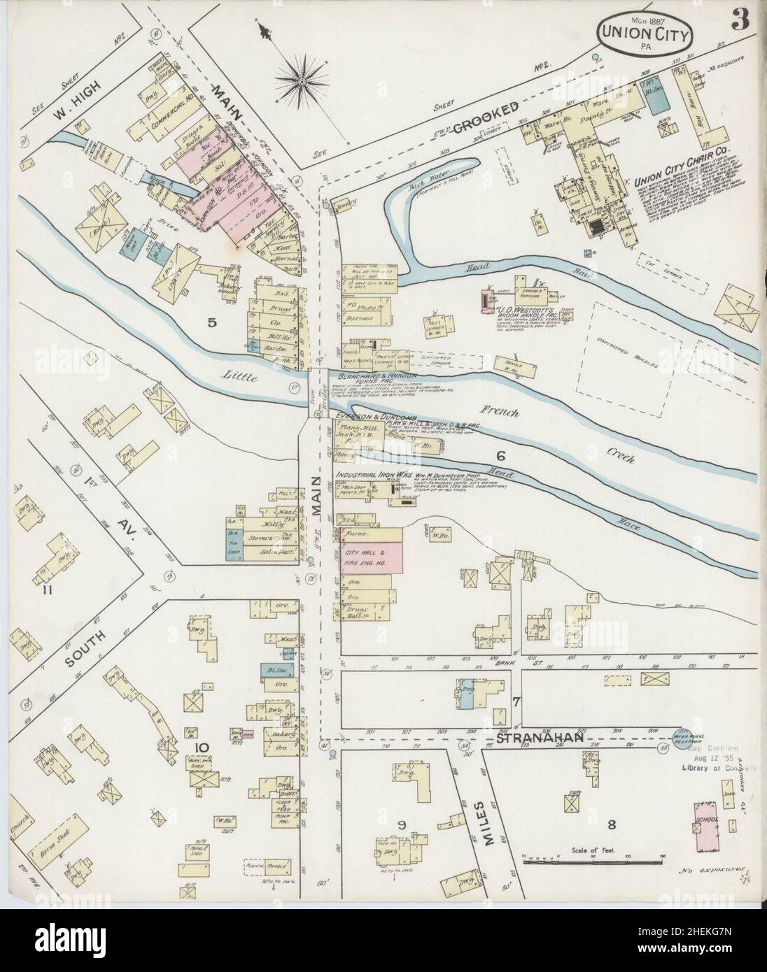 Union city pennsylvania map hi-res stock photography and images - Alamy