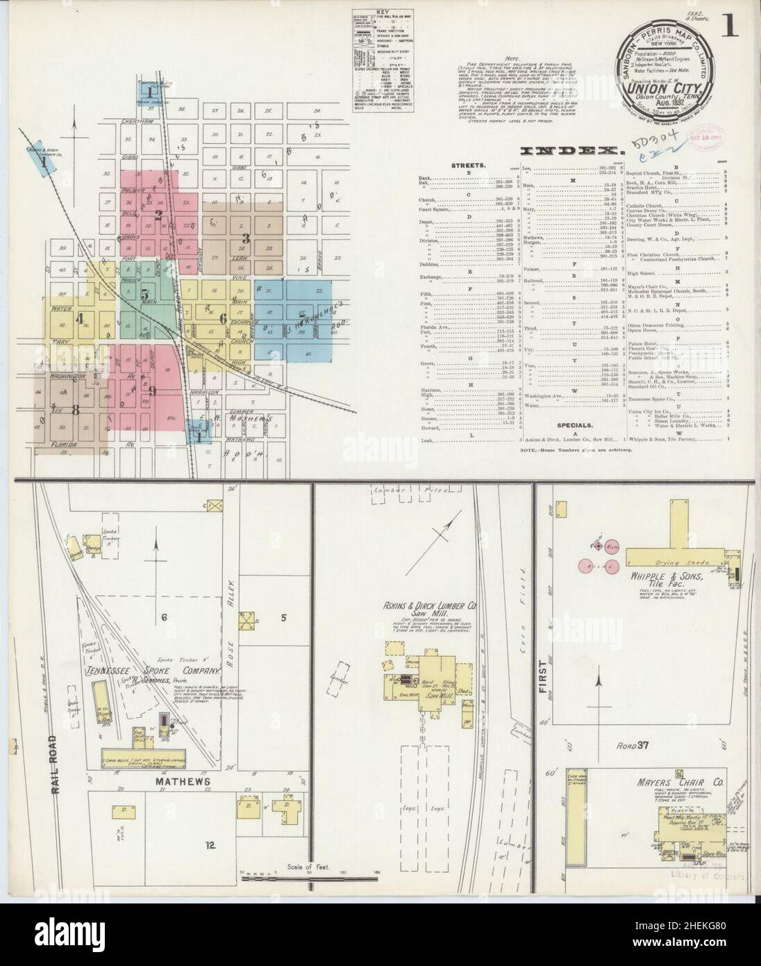 Sanborn Fire Insurance Map from Union City, Obion County, Tennessee ...