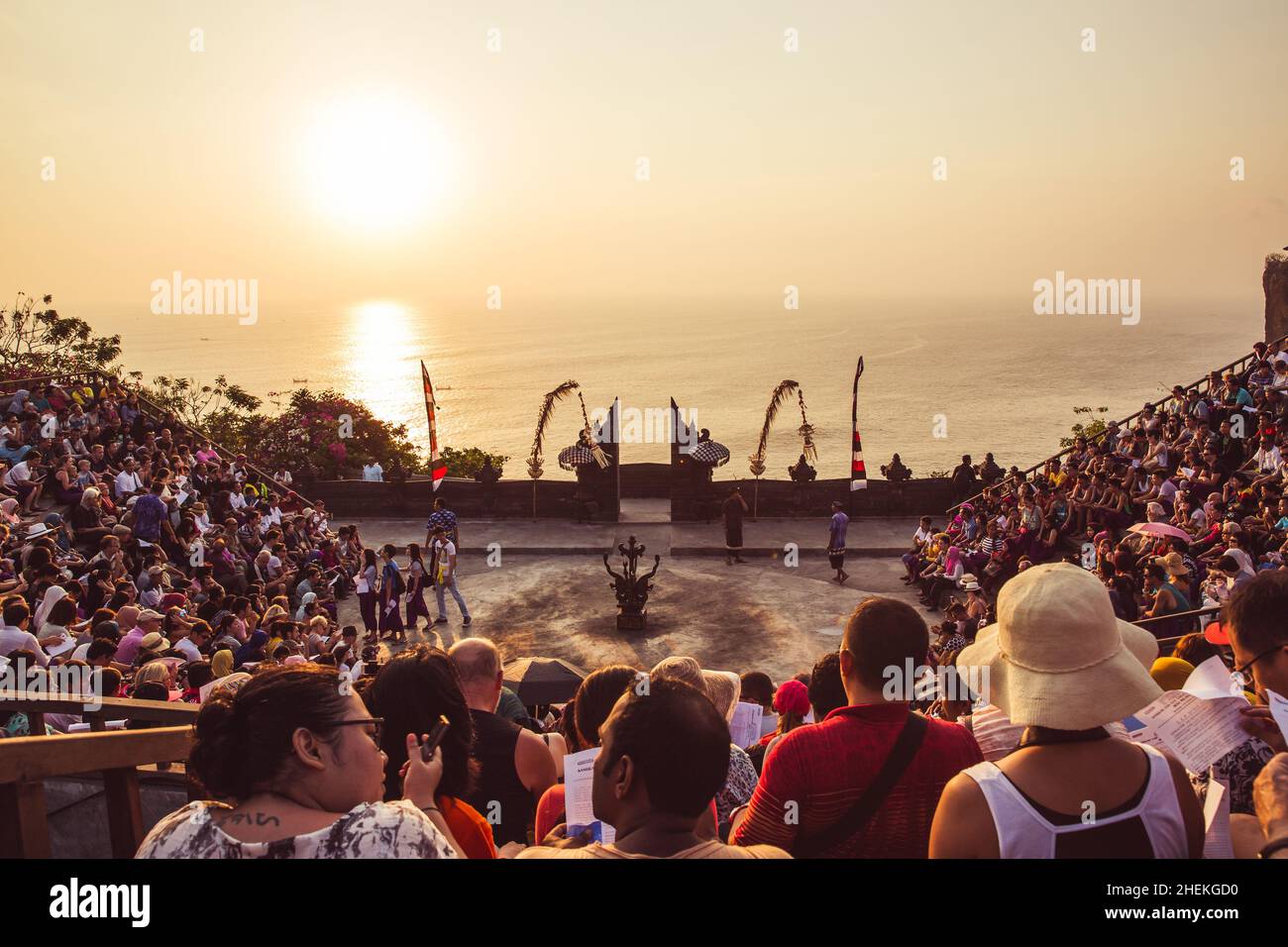 Bali - Indonesia - 10.21.2015: Tourists waiting for the Kecak Fire ...
