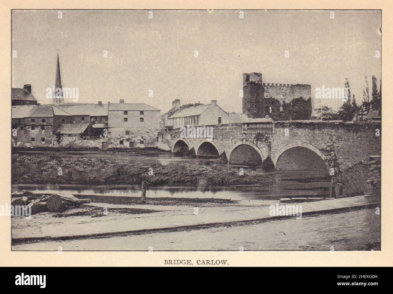 Bridge, Carlow. Ireland 1905 old antique vintage print picture Stock ...