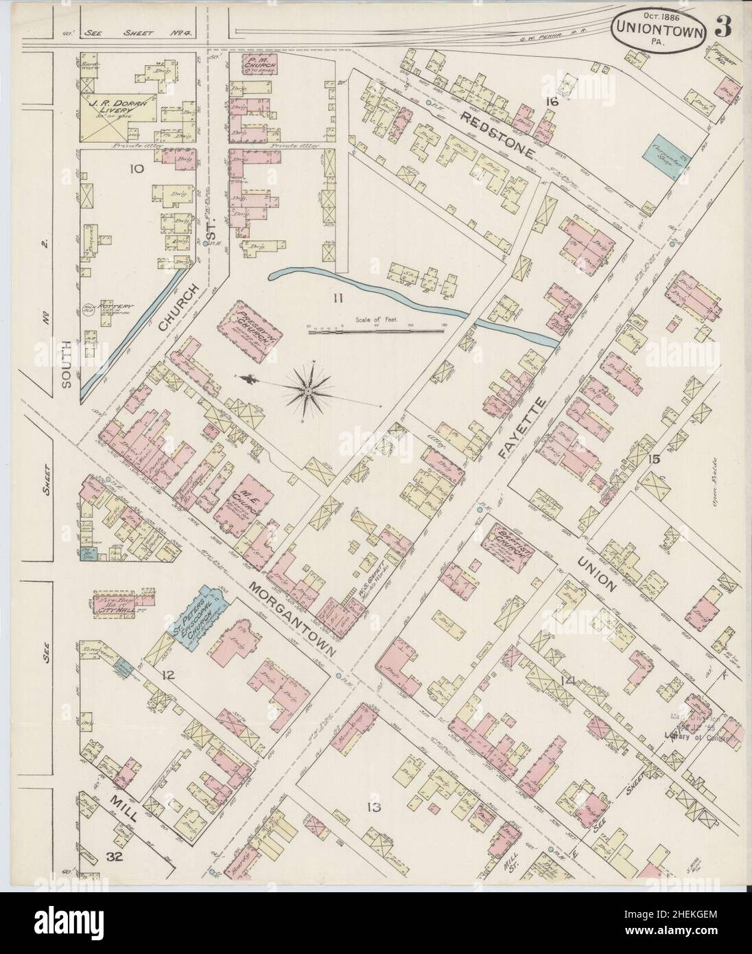 Uniontown pennsylvania map hi-res stock photography and images - Alamy