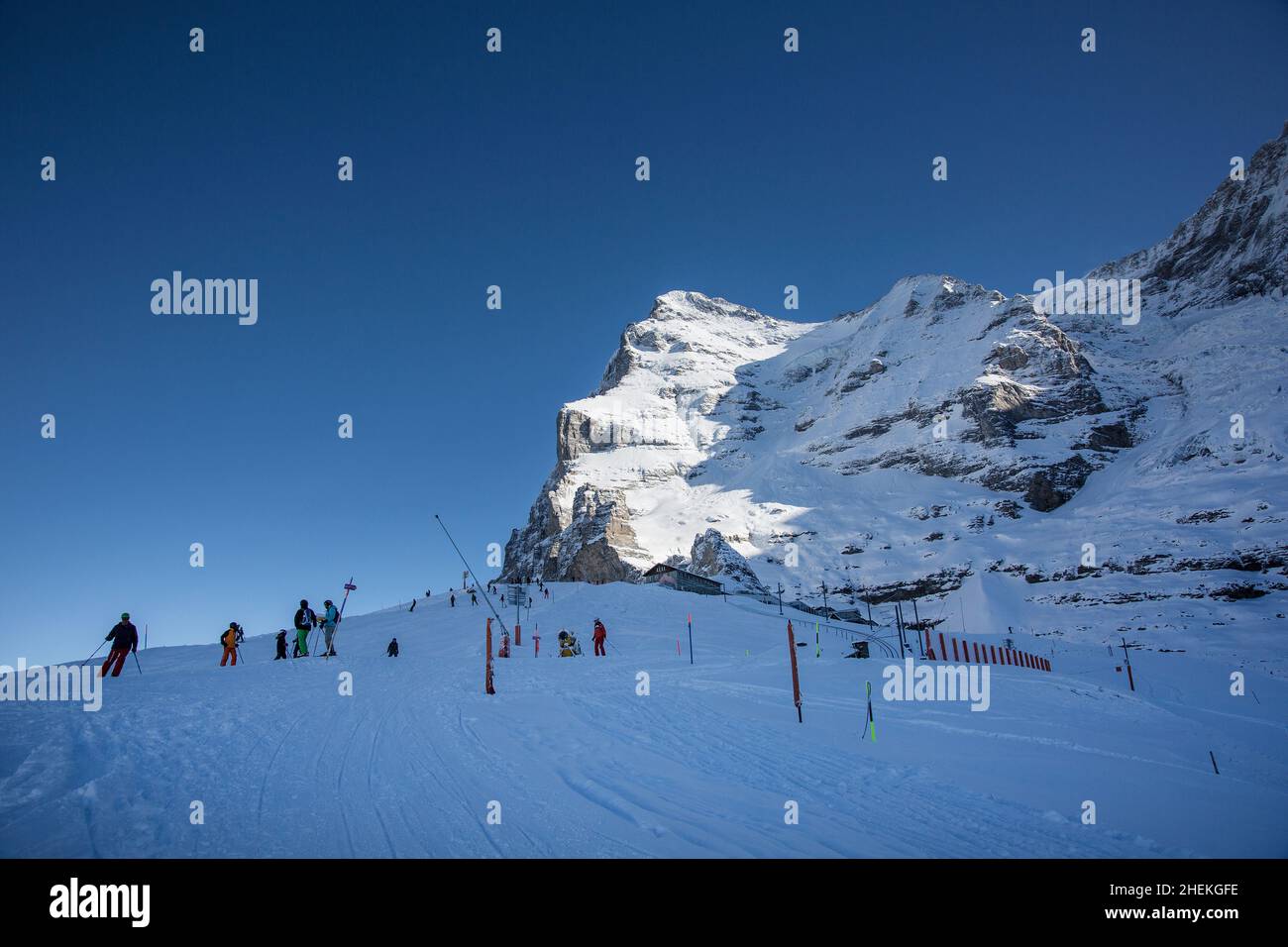 Jungfraujoch, Eiger, snow, Alps, Switzerland, mountains, Europe Stock ...
