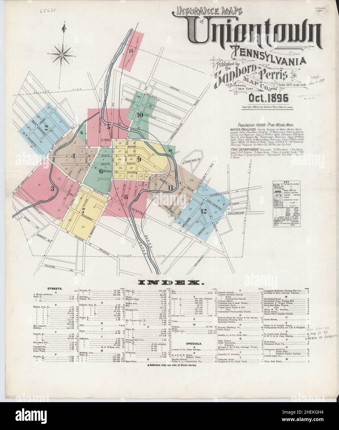Map of uniontown pennsylvania hi-res stock photography and images - Alamy