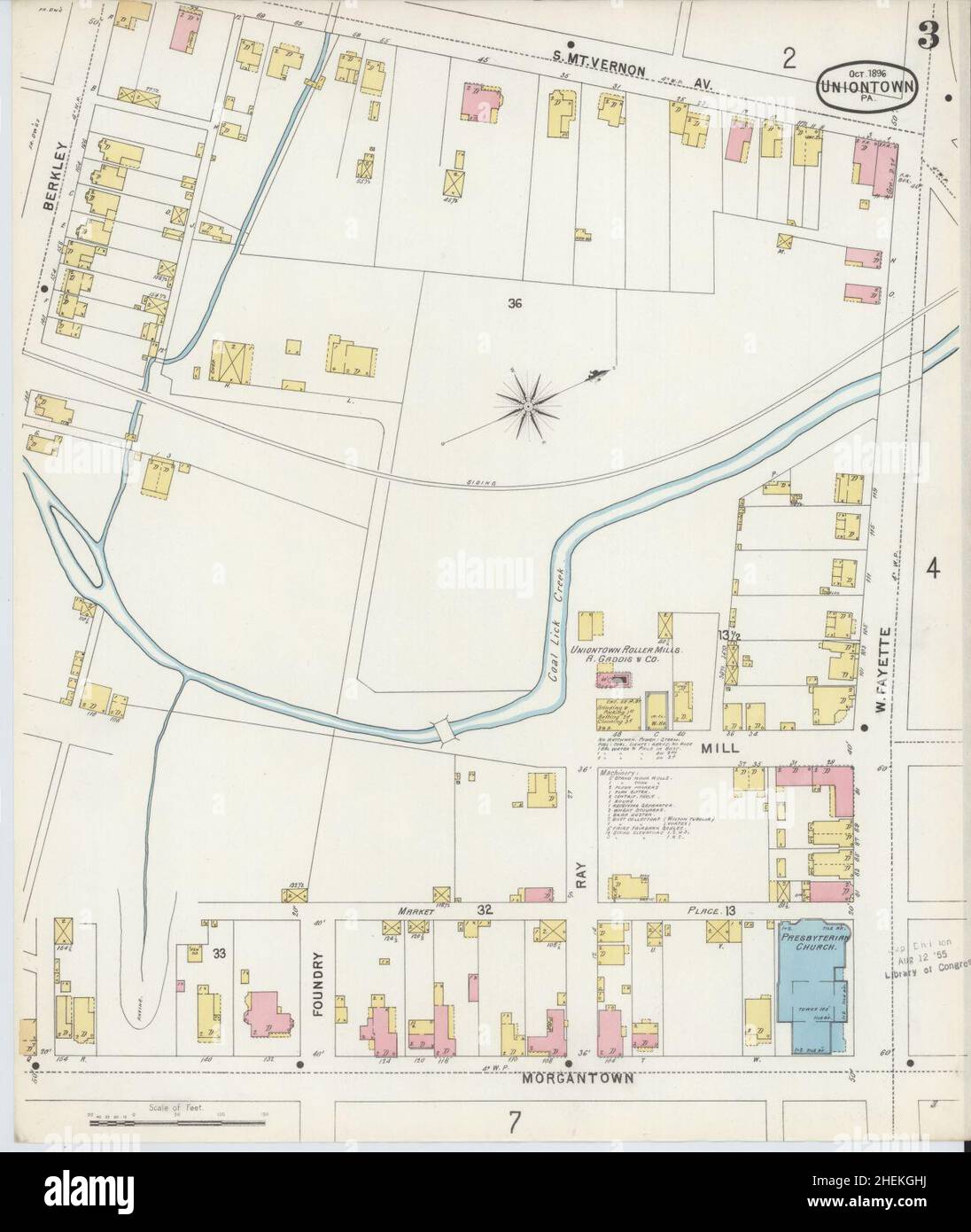 Map of uniontown pennsylvania hi-res stock photography and images - Alamy