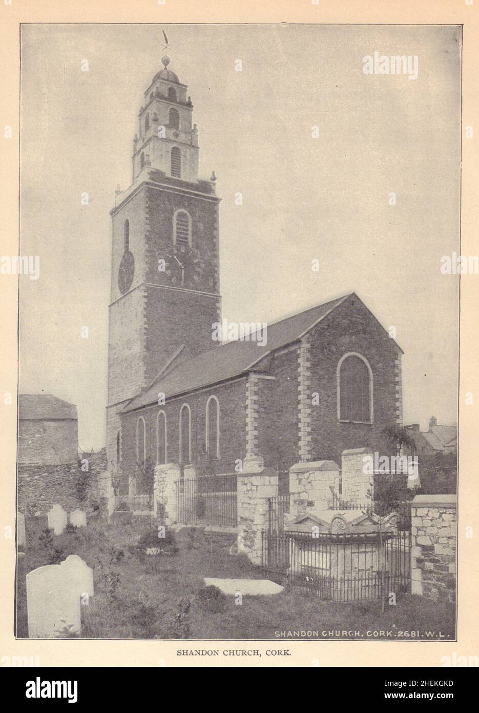 Shandon Church, Cork. Ireland 1905 old antique vintage print picture ...