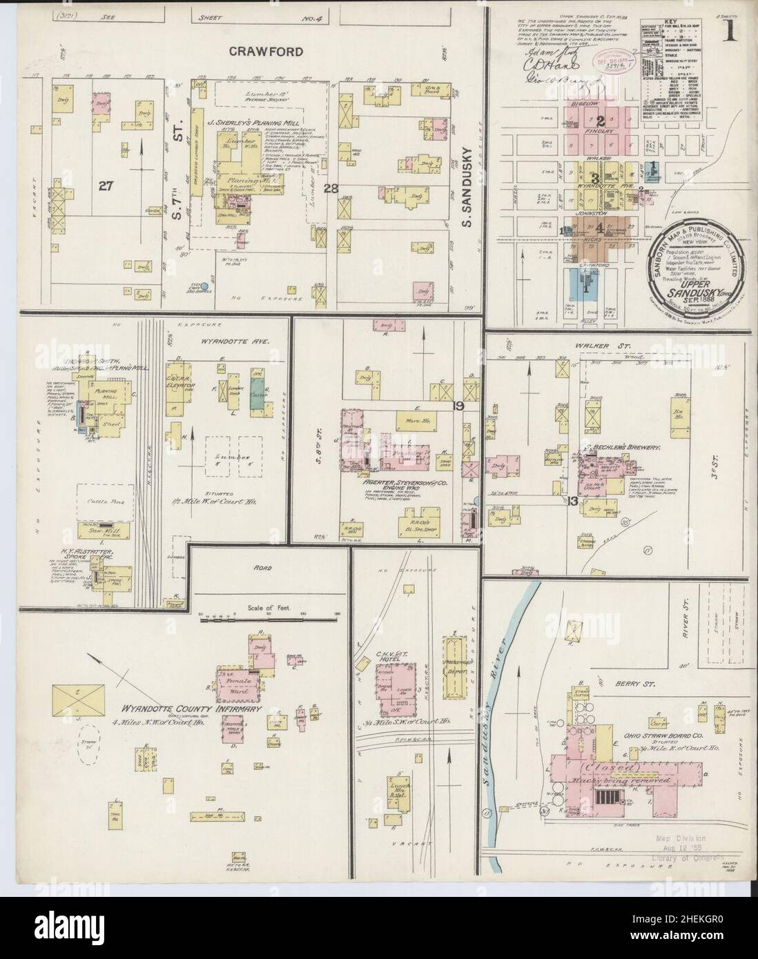 Map Of Upper Sandusky Ohio High Resolution Stock Photography and Images ...